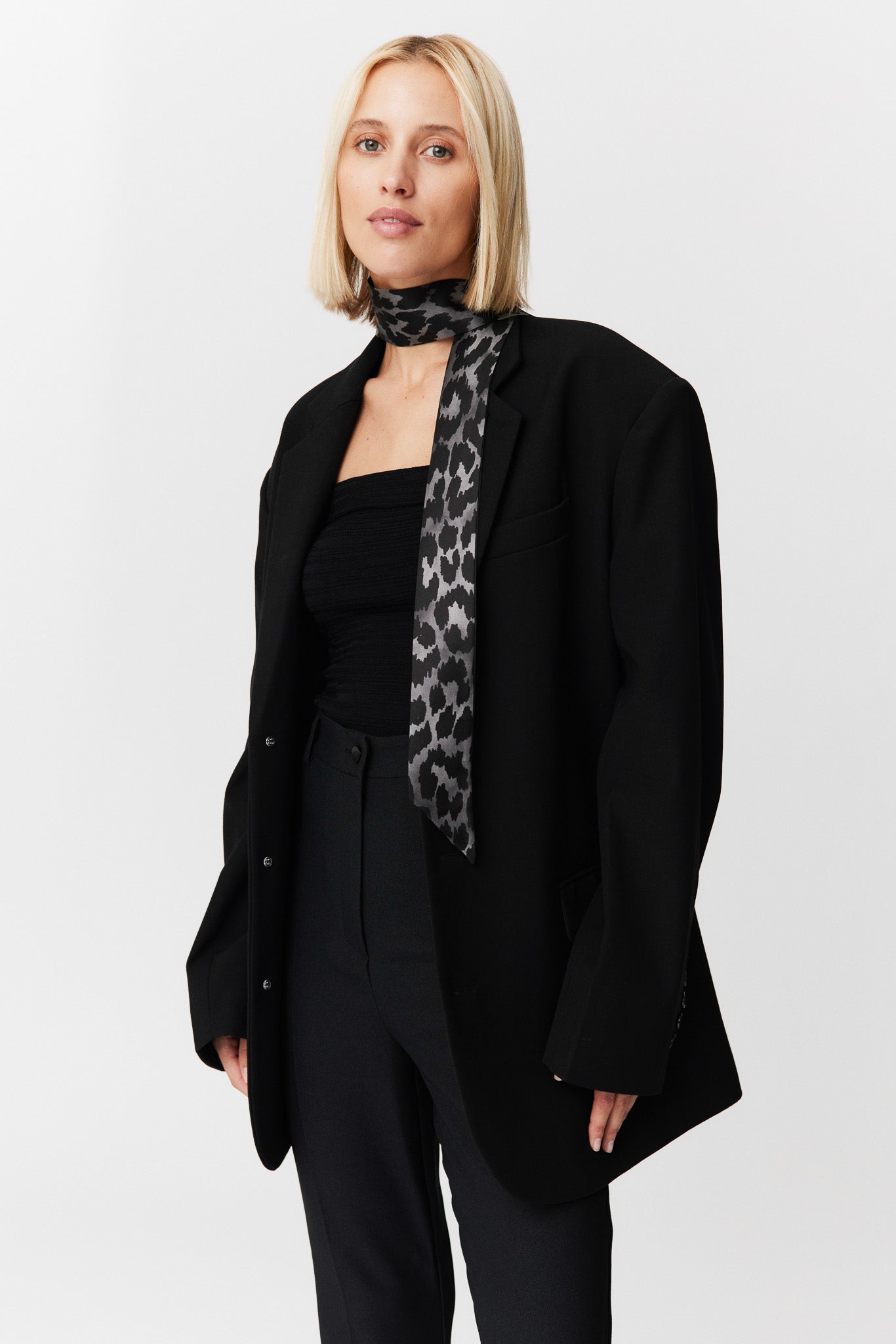 Prinz Berlin I Silk Twilly Leo Grey