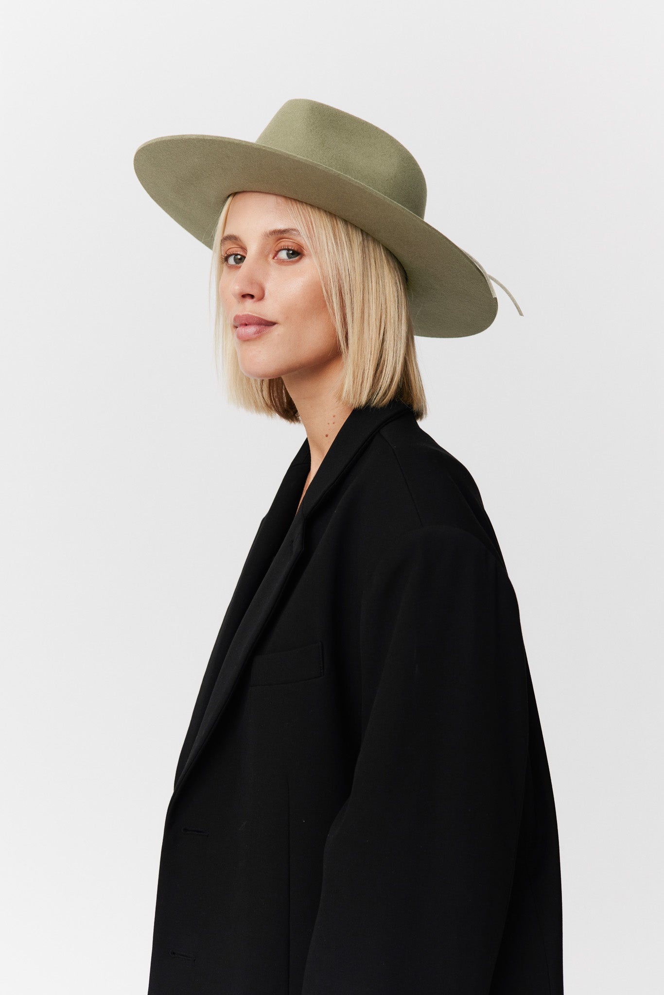 Prinz Berlin I Merino Fedora Hut Classic Brim Pistachio